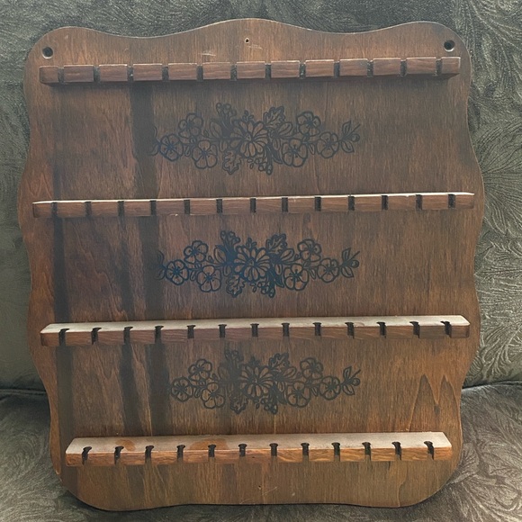 Accents | Vintage Spoon Rack Wooden Wallmounted Collectible Miniature ...